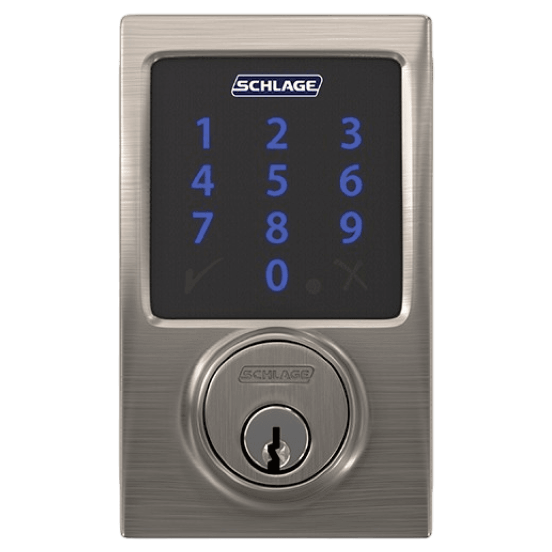 Schlage Connect Smart Deadbolt with alarm with Century trim, Z-wave ...